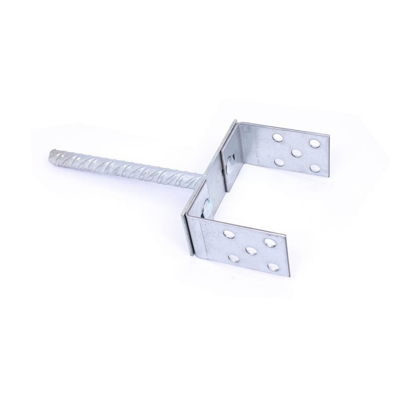 Pied support poteau réglable 0-200 tige 200mm galvanisé blanc | Leroy ...