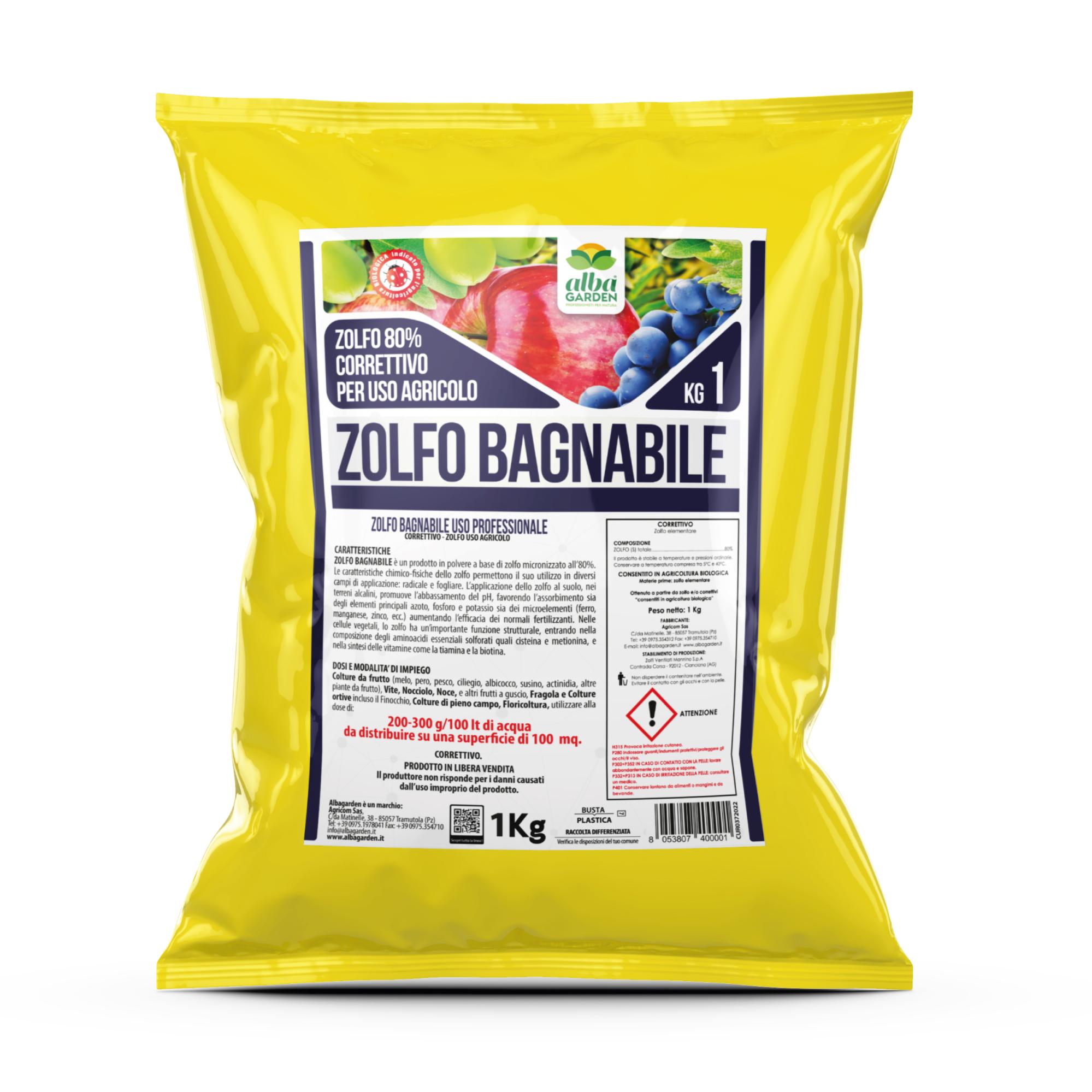 Zolfo in Polvere Micronizzato Bagnabile 80 WP Correttivo per Orto ...