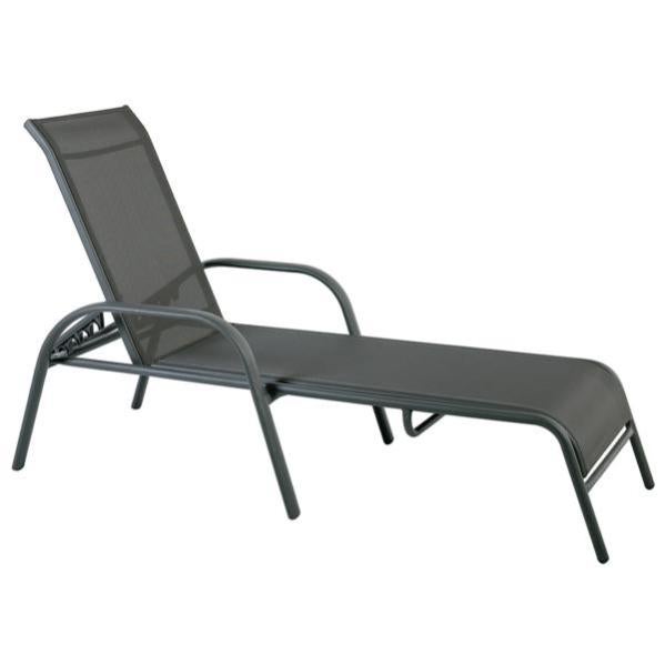 Transat Design avec accoudoirs, Tubes Acier, Gris foncé, Tissus ...