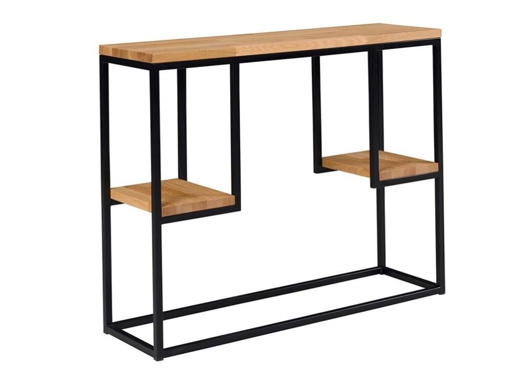 Console Indiana A116, Noir, Chêne, 80x100x30cm | Leroy Merlin