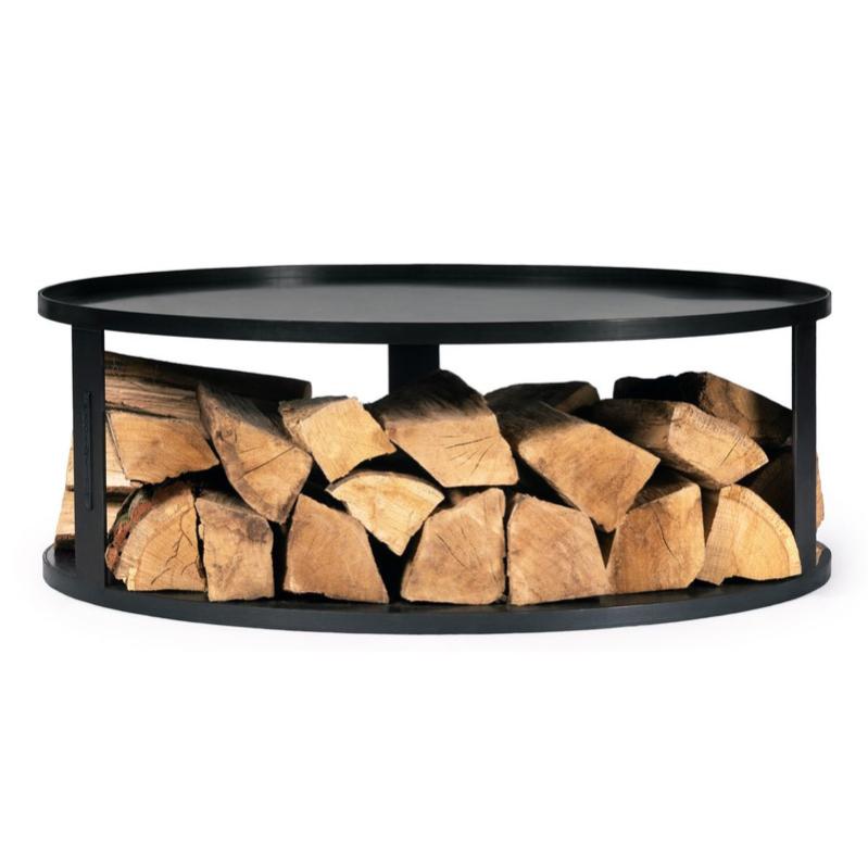 Barbecue Base per braciere rotondo con deposito di legna 62 cm | Leroy ...