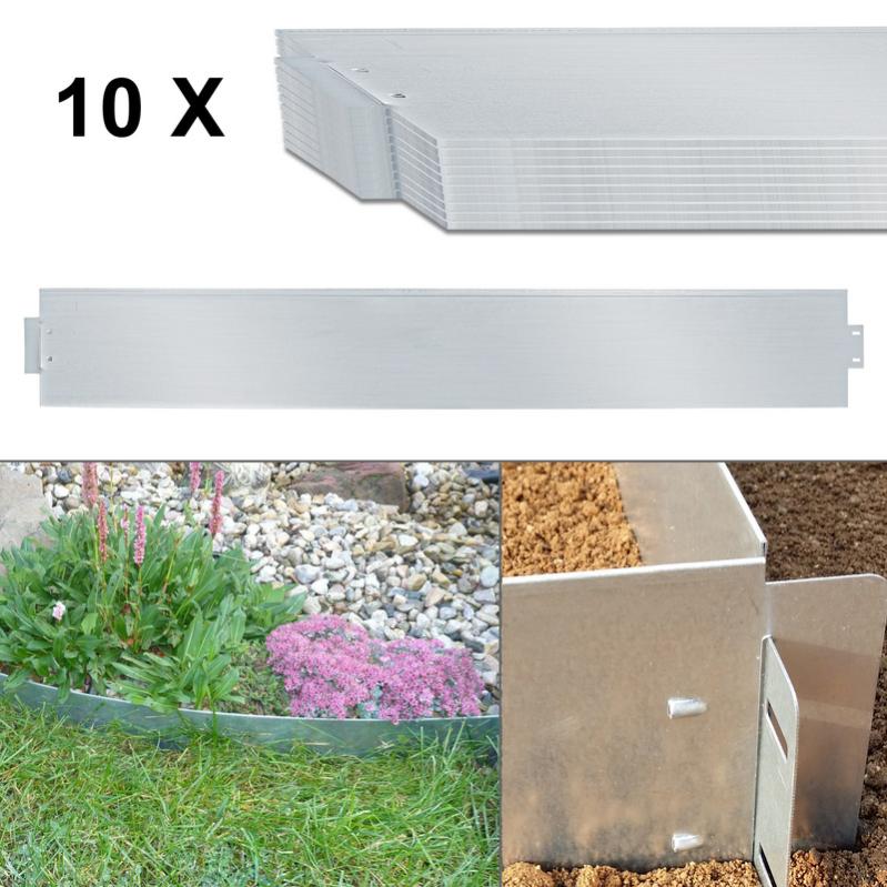 10M Bordure de jardin en métal galvanisé flexible 100x14cm | Leroy Merlin
