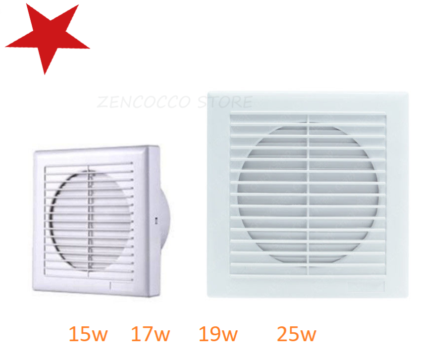 ASPIRATORE ARIA DA MURO ELIMINA ODORI,UMIDITA', RICAMBIO ARIA 15W 17W ...