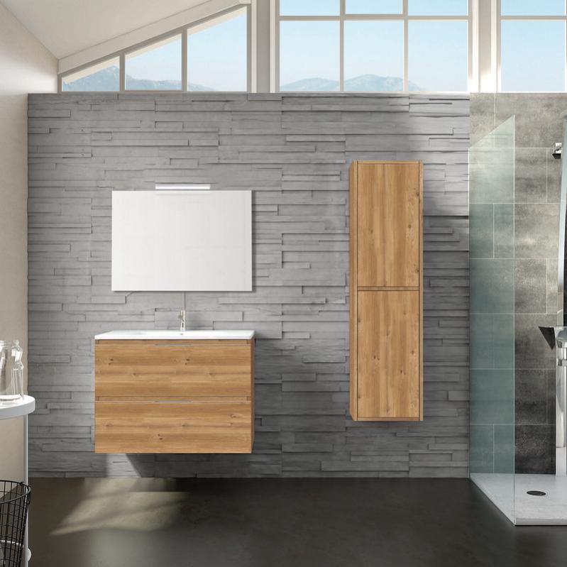 MUEBLE DE BAÑO JUNE 60 SUSPENDIDO 2C ROBLE CARTAGENA - LAVABO ONIX ...