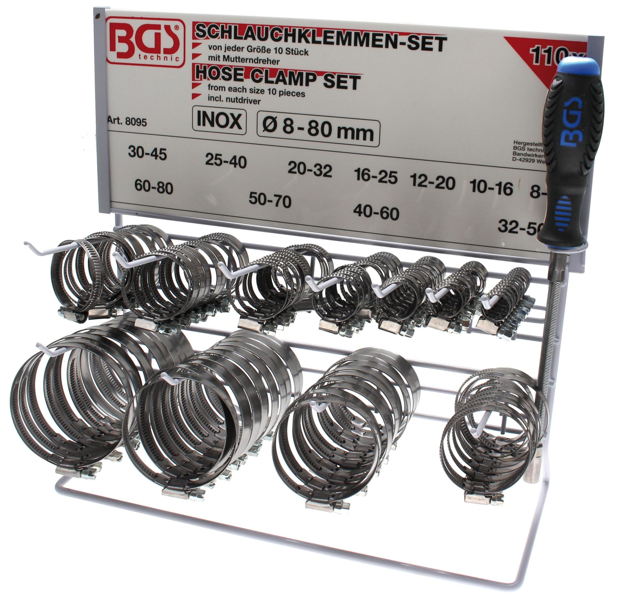 BGS technic Assortimento fascette stringitubo | acciaio inox | su ...