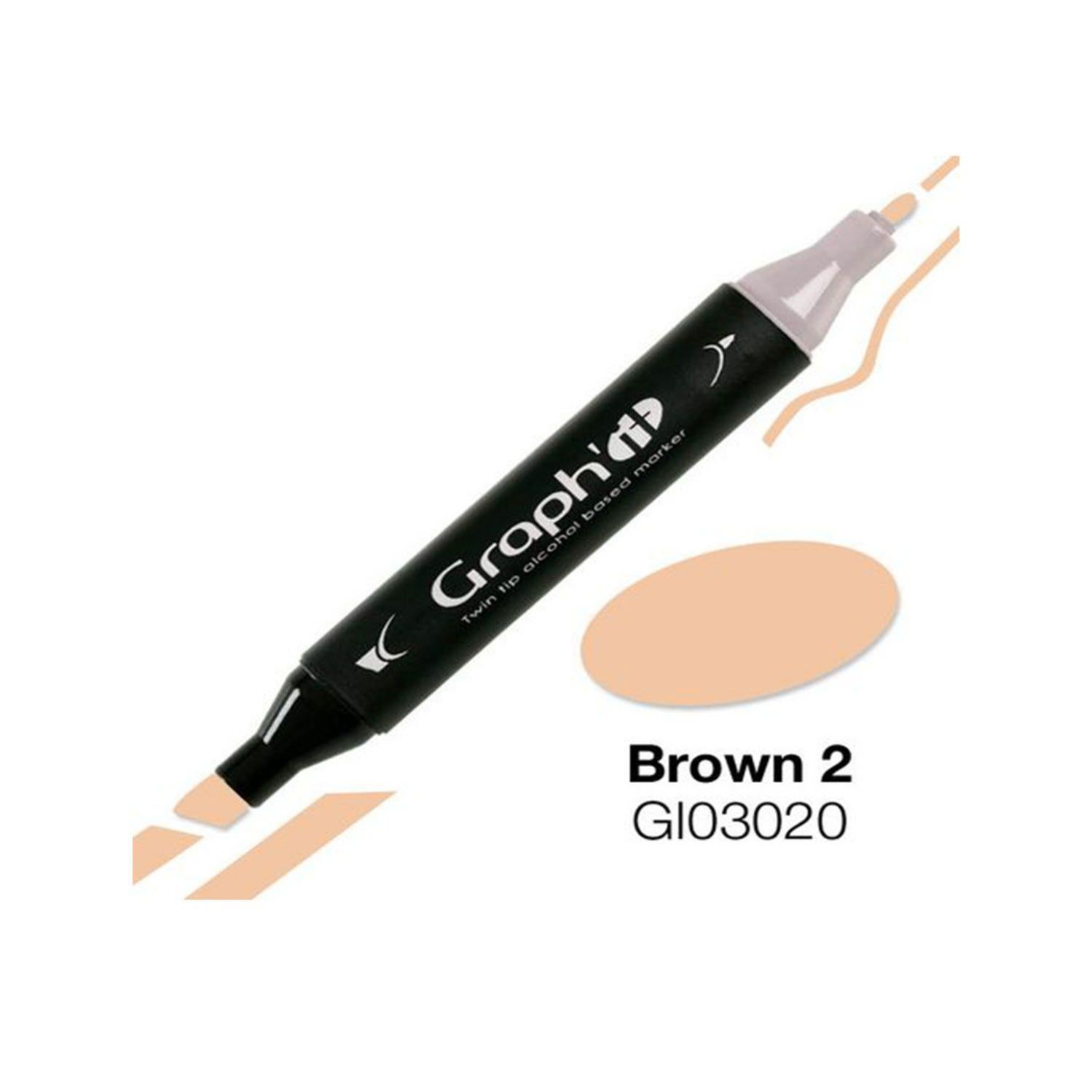 Marcatore a doppia punta Graph'It - Marrone 2 | Leroy Merlin