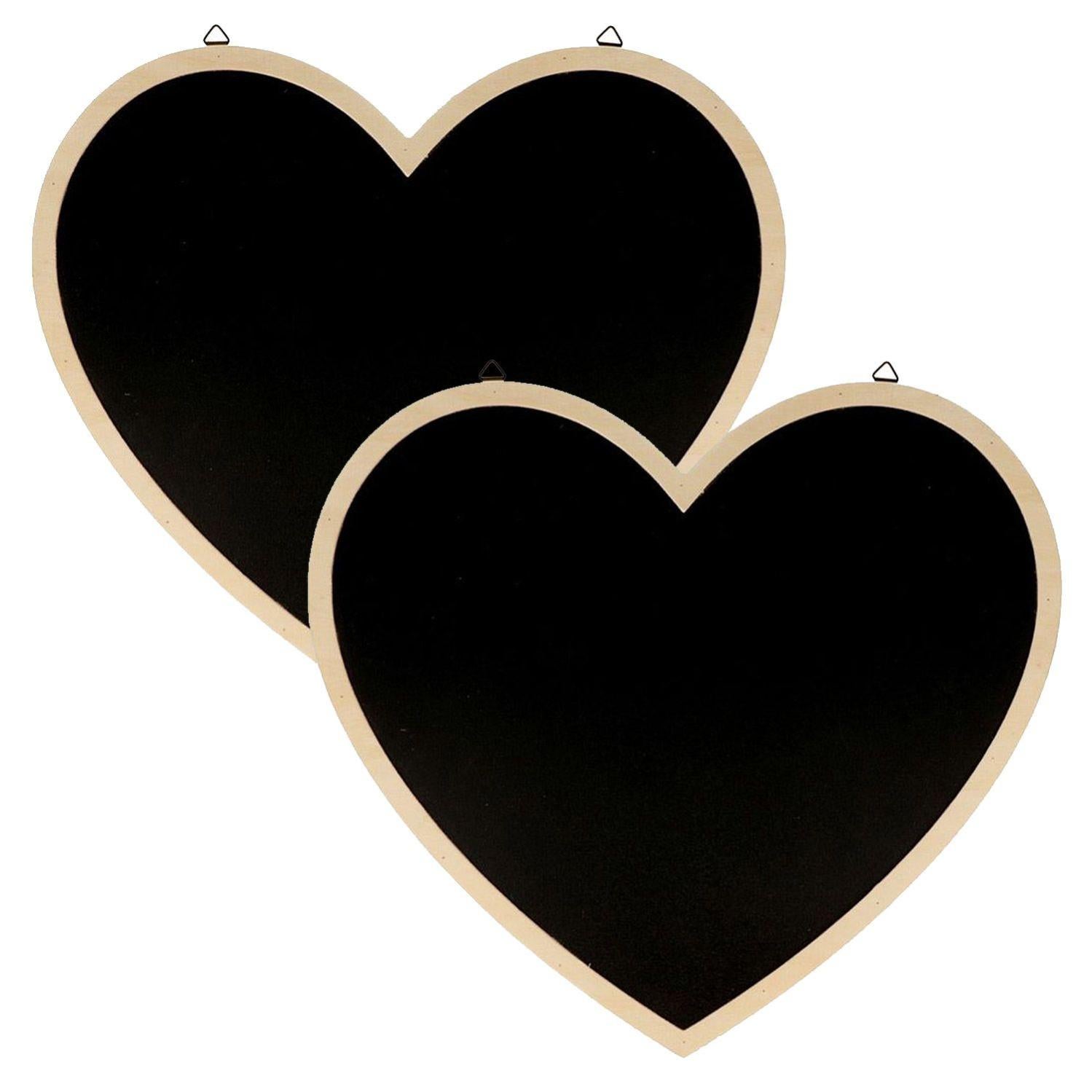 2 lavagne cuore con bordo in legno 30 x 27 x 0,5 cm | Leroy Merlin