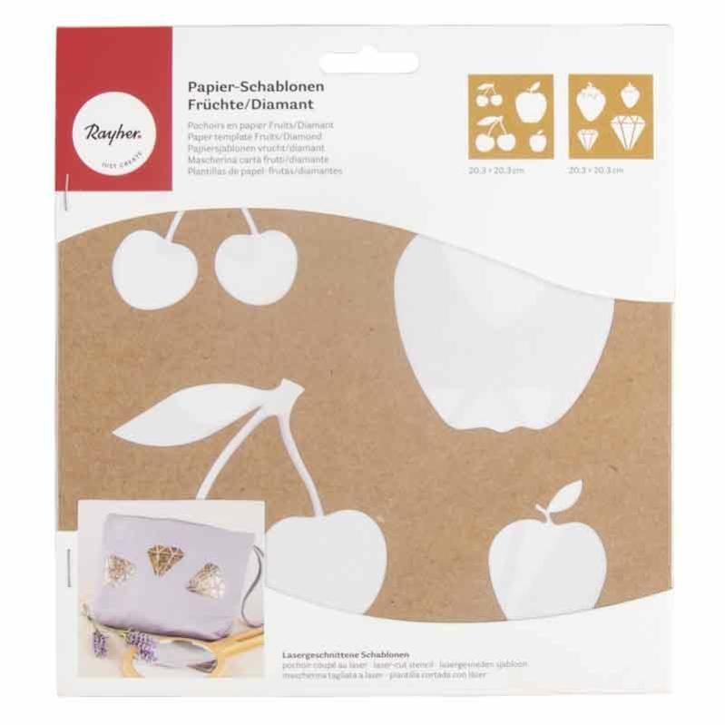 Stencil di carta frutta e diamante 20,3 x 20,3 cm | Leroy Merlin