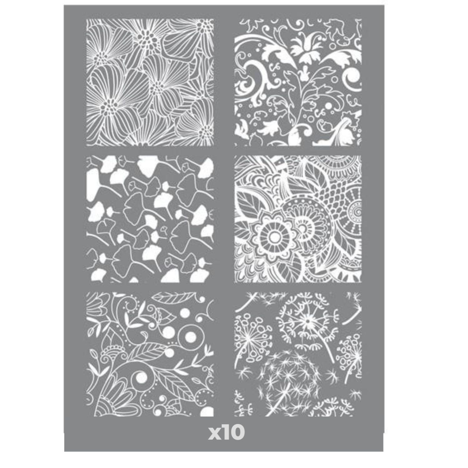 3 stencil floreali per pasta polimerica 11,4 x 15,3 cm | Leroy Merlin