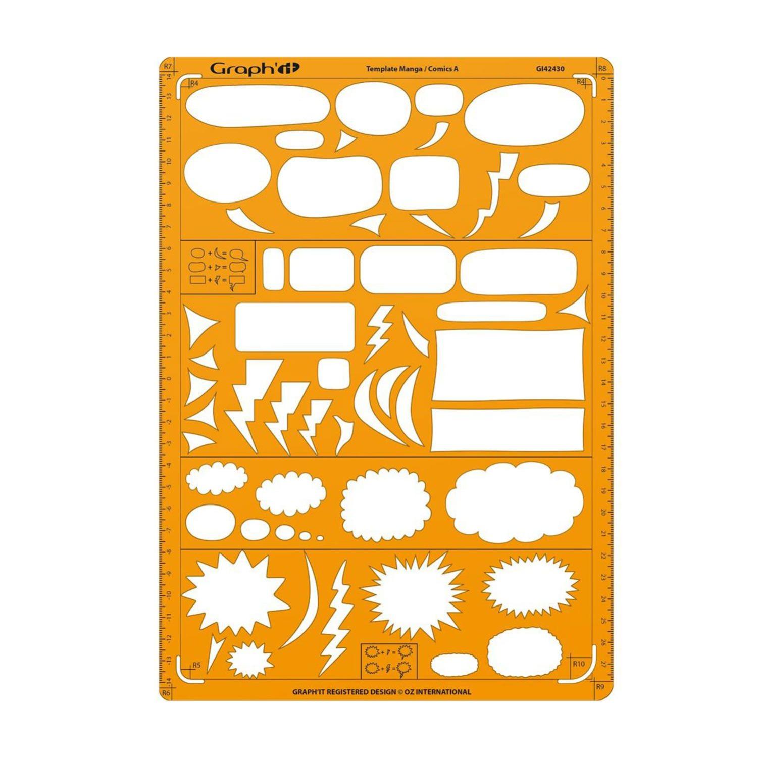 Stencil per tracciare le bolle - Manga Comics A | Leroy Merlin
