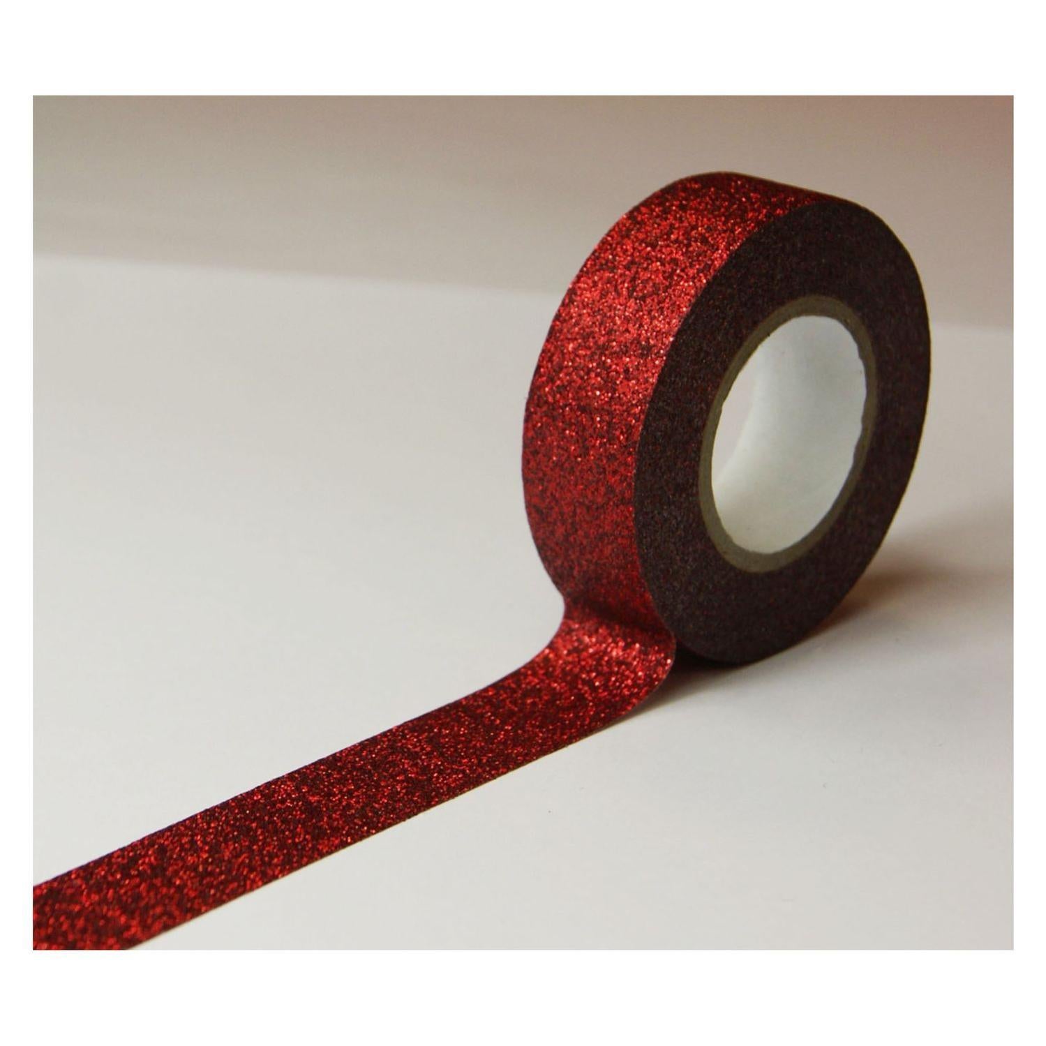 Masking tape - Rouge - Paillettes - Repositionnable - 15 mm x 10 m ...