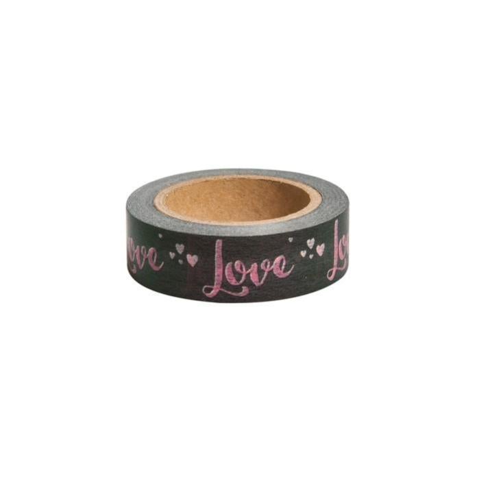 Washi Tape Love sur fond taupe - 15 m x 3 cm - Rayher | Leroy Merlin