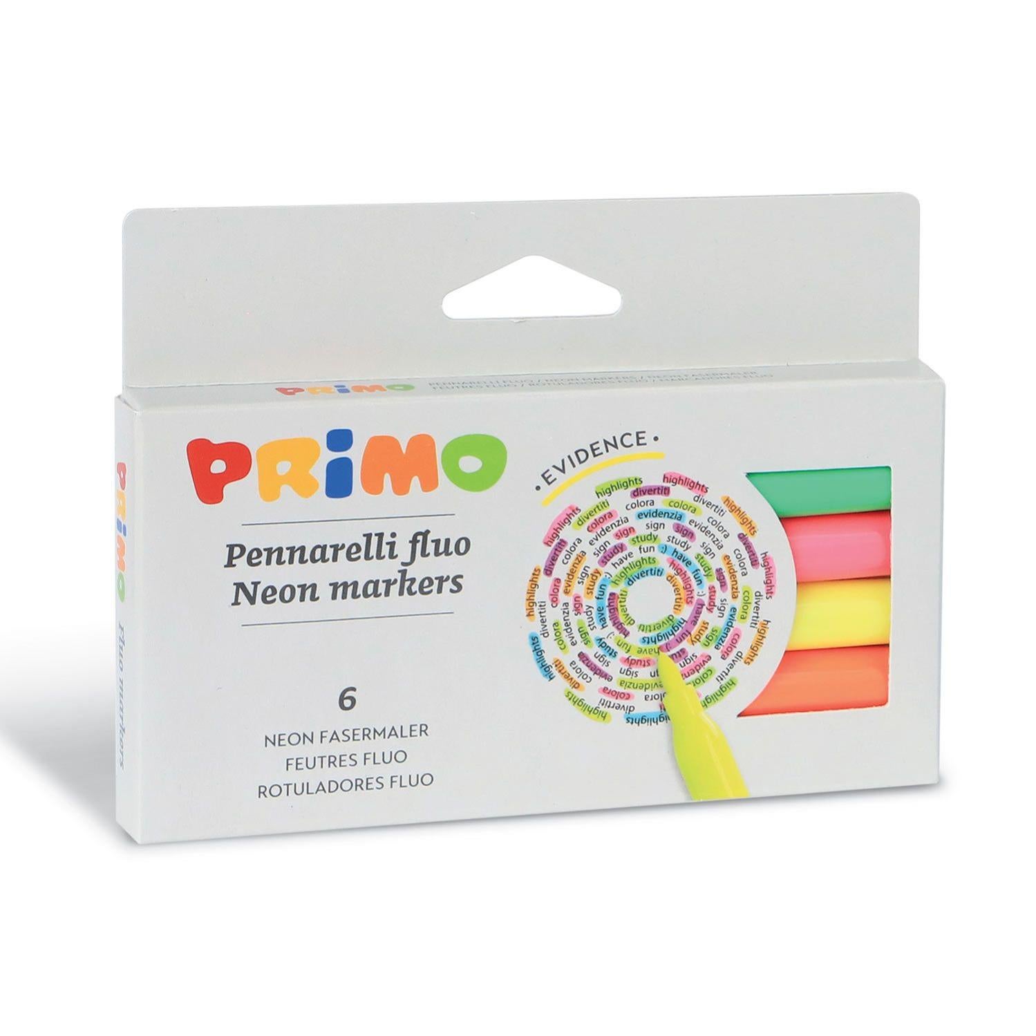 6 feutres fluo pointe Ø 2 mm - Primo | Leroy Merlin