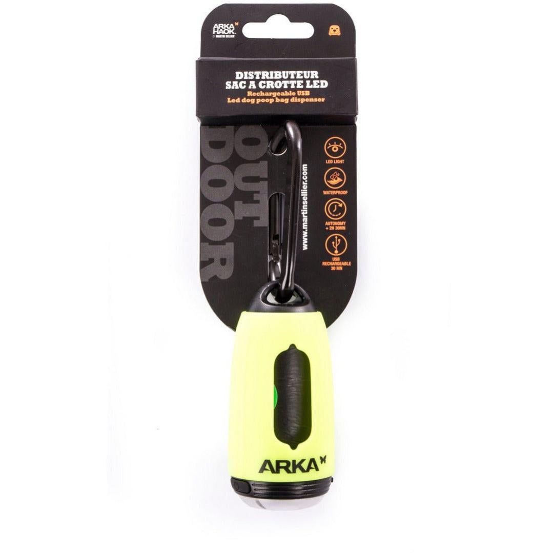 Lampe & Distributeur De Sacs À Déjections Canines - L. 10 cm x l. 4.5 ...