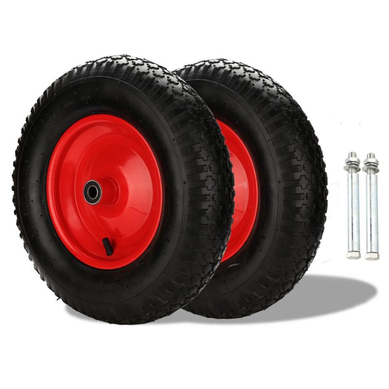 Roue de brouette avec essieu Pneu Roue en caoutchouc Roue de rechange ...