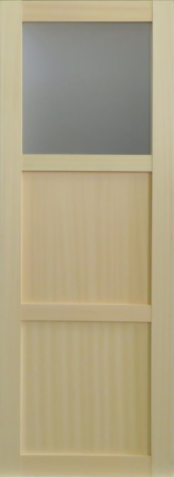 Ayous Porta scorrevole a 2 pannelli + 1 vetro H204 x L73 + 2 gusci ...