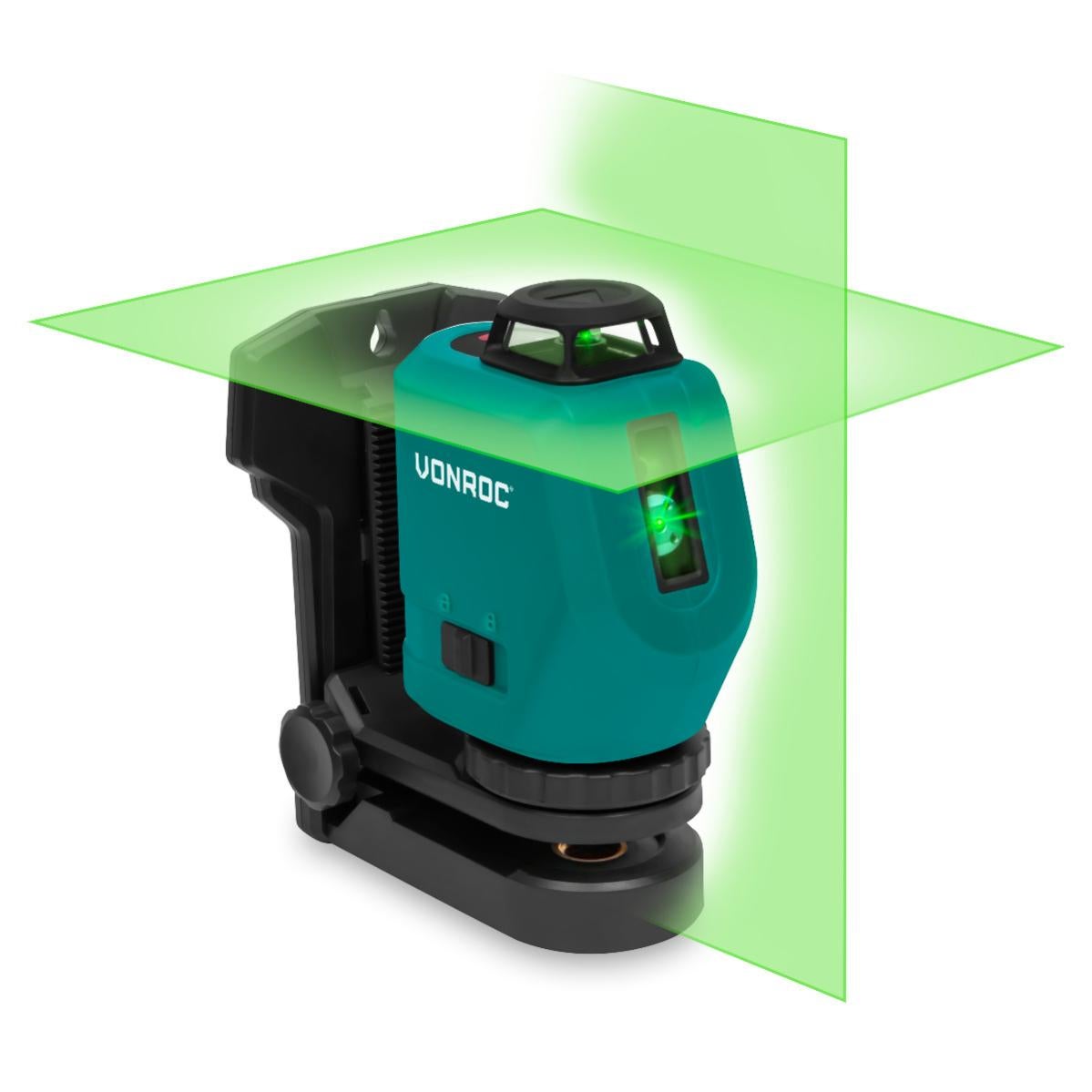 Livella laser a croce VONROC a 360° ricaricabile 4V verde ...