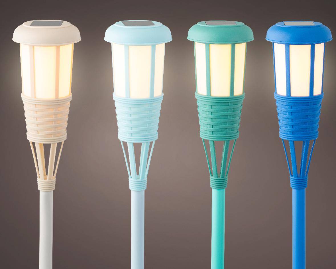 Antorcha solar de plástico de 4 colores para uso en exteriores | Leroy ...