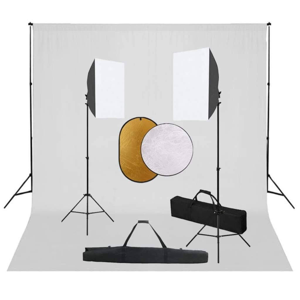 Maison Exclusive - Kit per Studio Fotografico con Set Luci, Fondale e ...