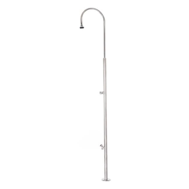 Doccia da esterno SIMPLE in acciaio inox 304, con lavapiedi | Leroy Merlin