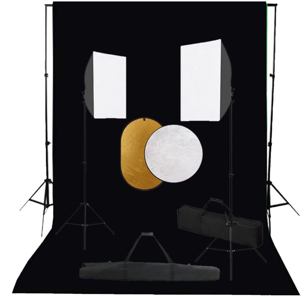 Maison Exclusive - Kit per Studio Fotografico con Set Luci, Fondale e ...