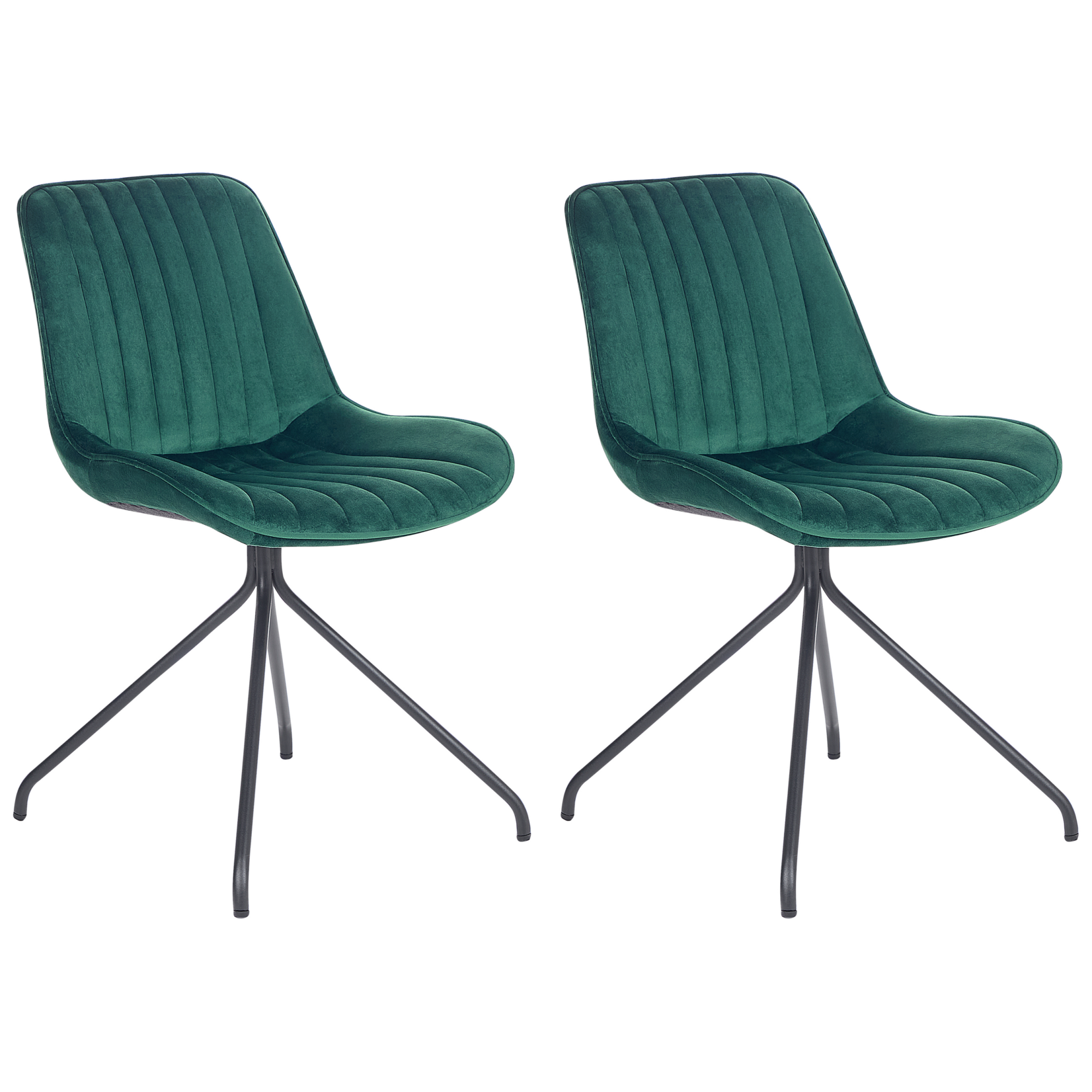 Set di 2 sedie velluto verde smeraldo NAVASOTA | Leroy Merlin