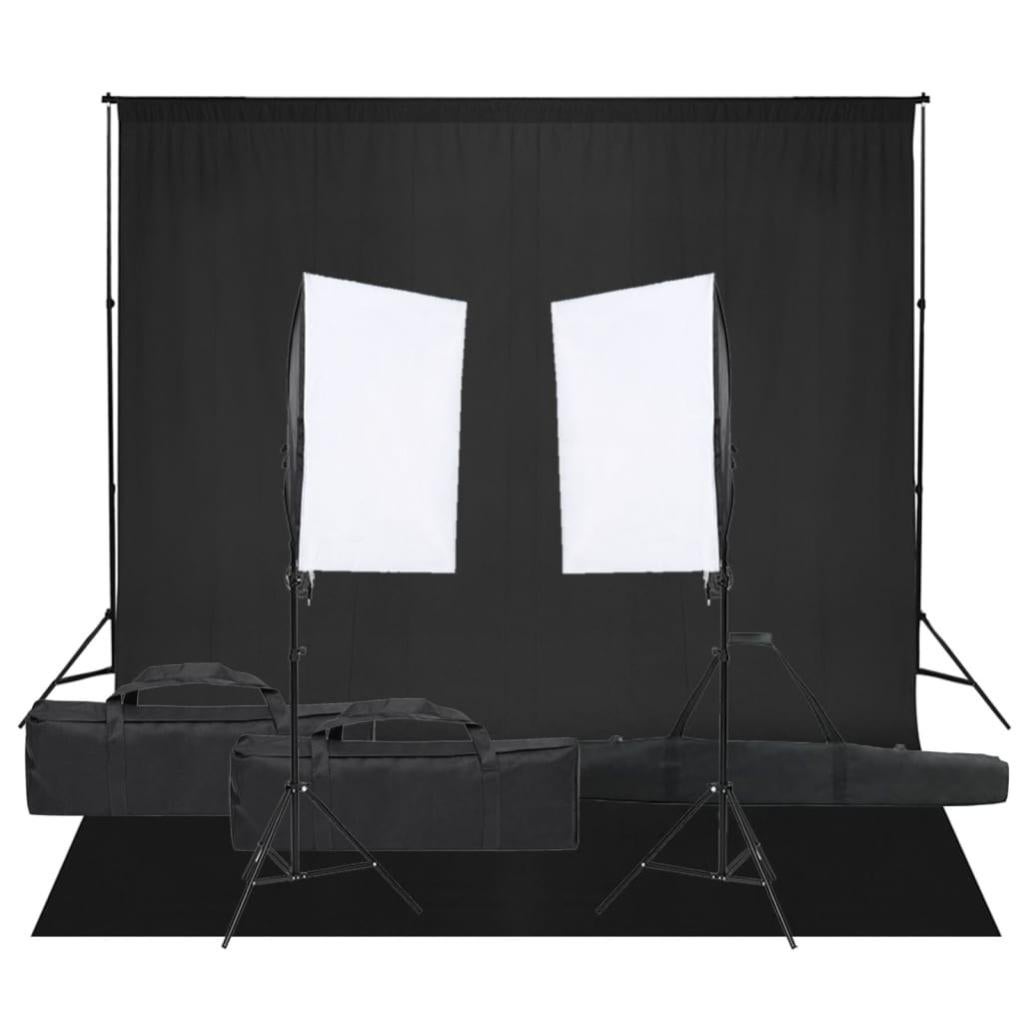 Maison Exclusive - Kit per Studio Fotografico con Set di Luci e Fondale ...