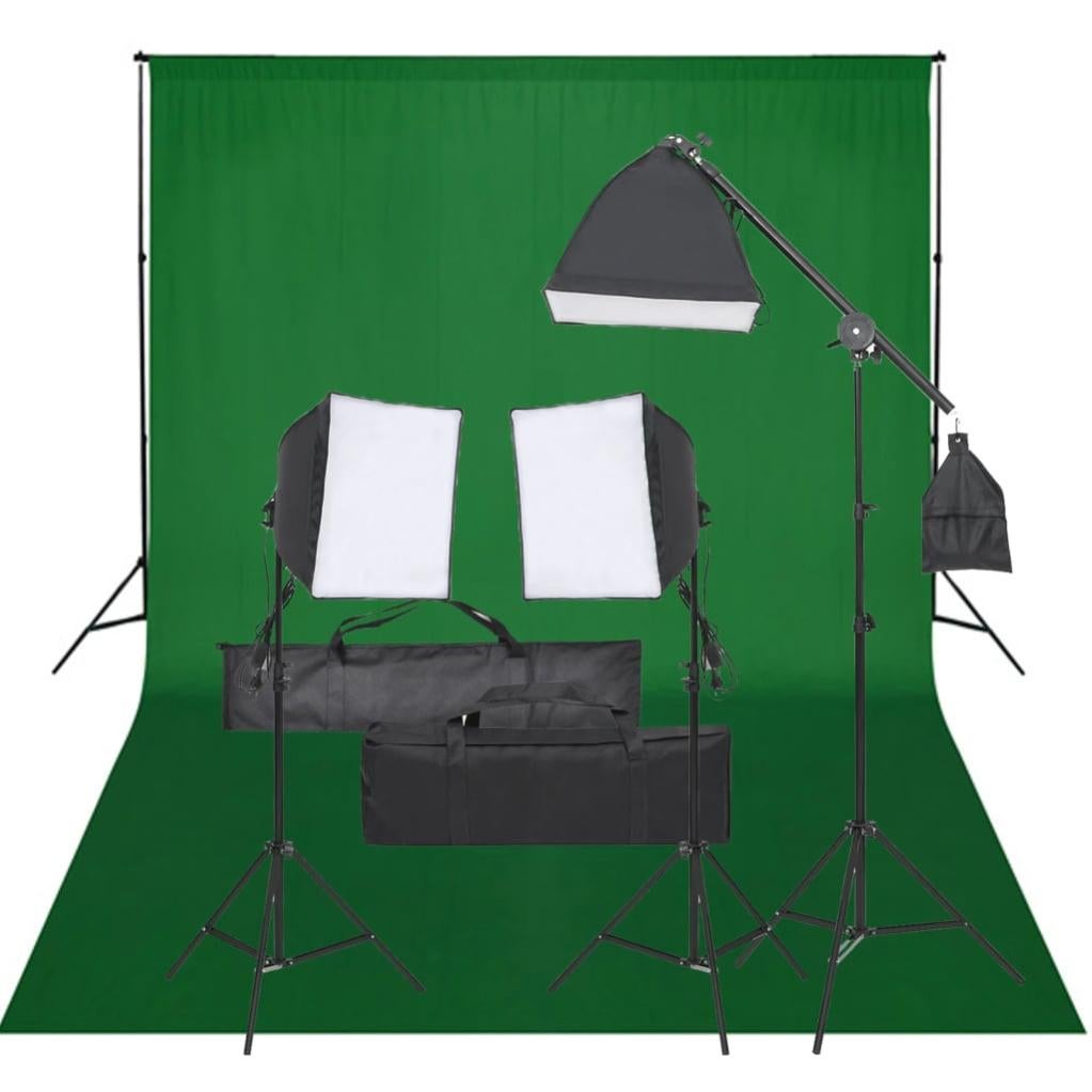 Maison Exclusive - Kit per Studio Fotografico con Set di Luci e Fondale ...