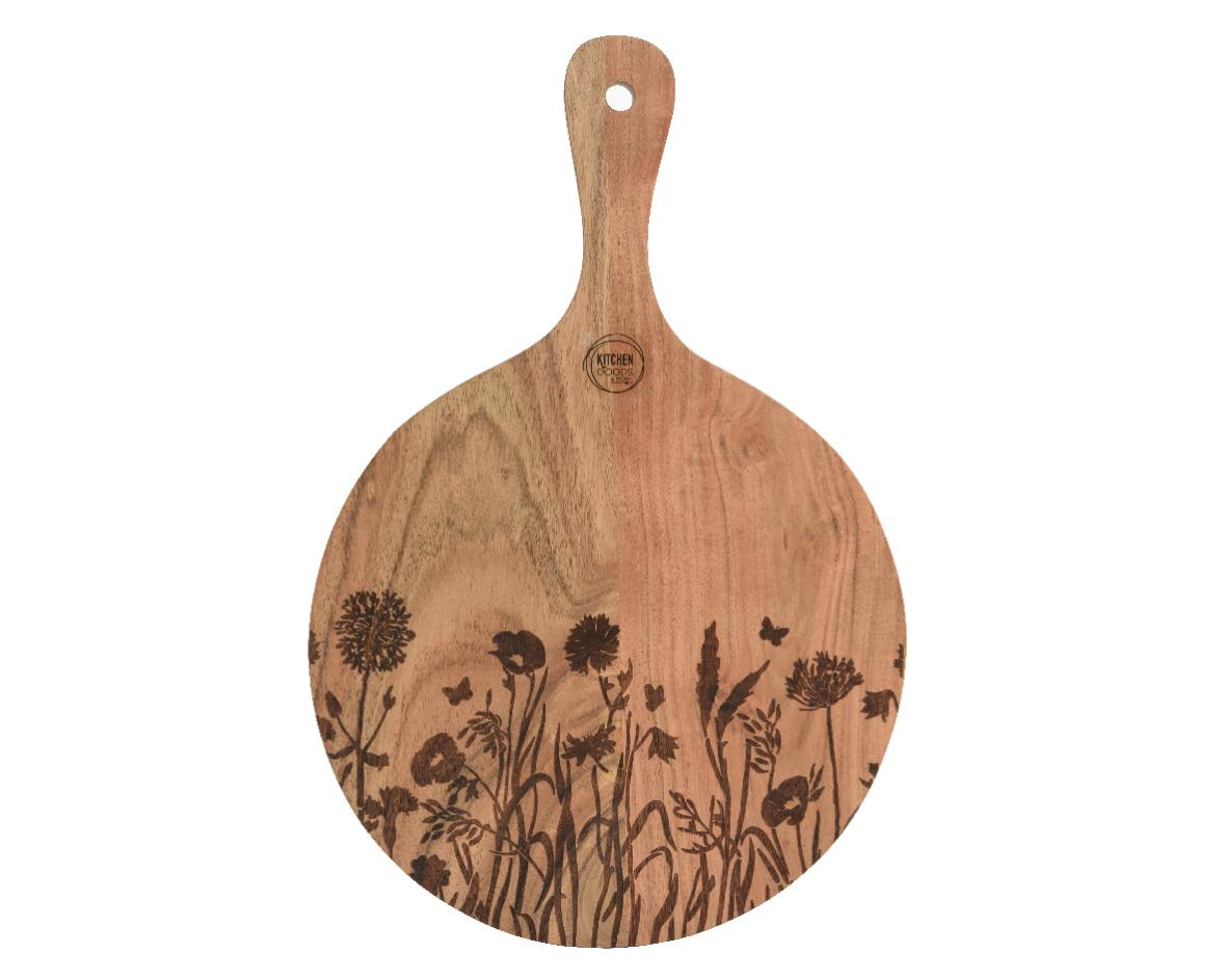 Tagliere tondo in legno di acacia naturale | Leroy Merlin