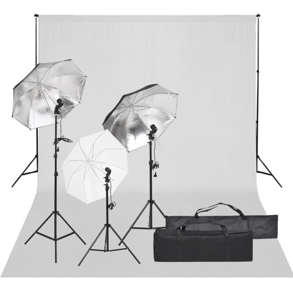 Maison Exclusive - Kit per Studio Fotografico con Set di Luci e Fondale ...