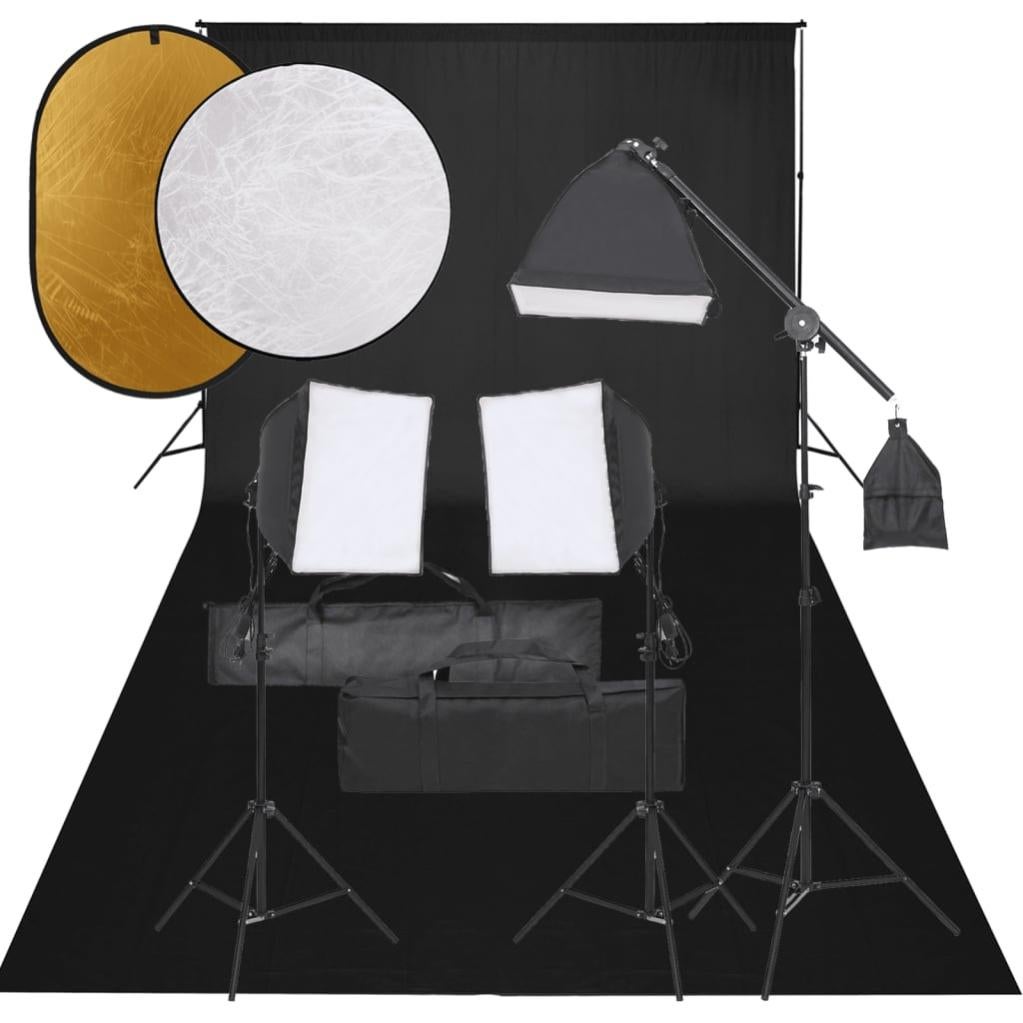 Maison Exclusive - Kit per Studio Fotografico con Set Luci, Fondale e ...