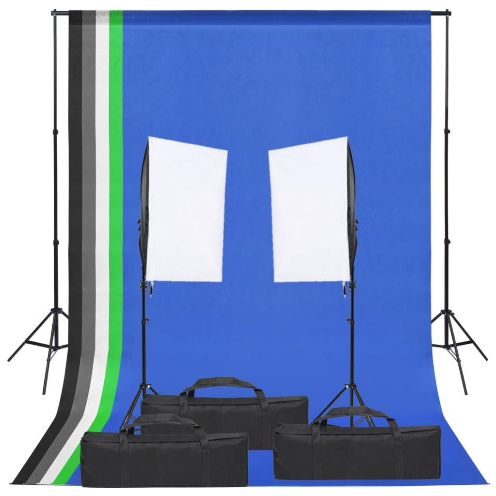 Maison Exclusive - Kit per Studio Fotografico con Set di Luci e Fondale ...
