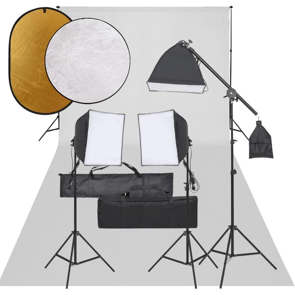 Maison Exclusive - Kit per Studio Fotografico con Set Luci, Fondale e ...