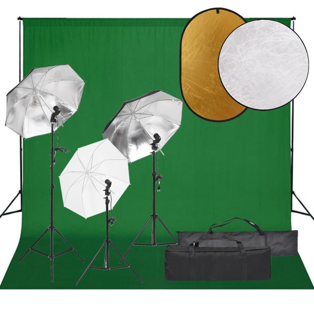 Maison Exclusive - Kit per Studio Fotografico con Set Luci, Fondale e ...