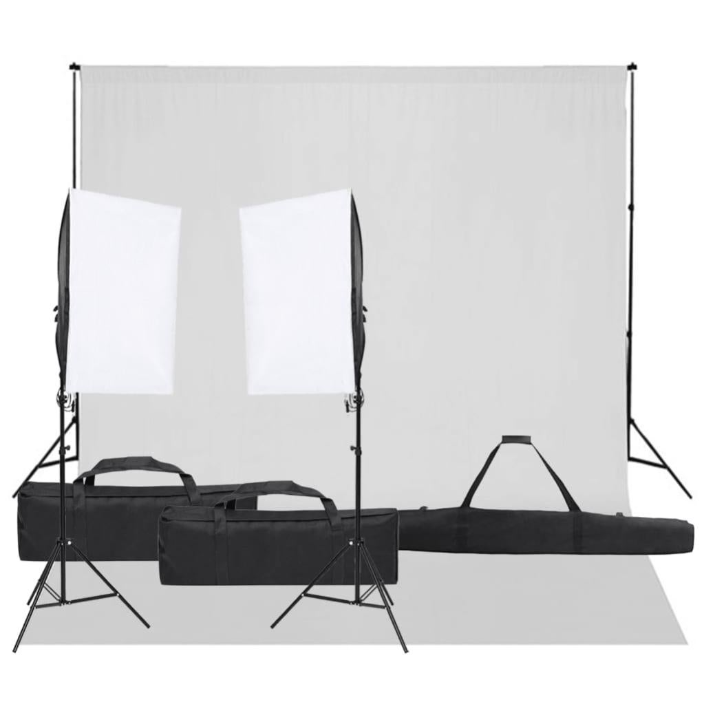 Maison Exclusive - Kit per Studio Fotografico con Set di Luci e Fondale ...