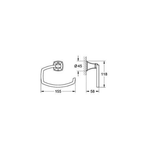 GROHE 40 625 IG0 Grandera Portarrollos Cromo/Oro | Leroy Merlin