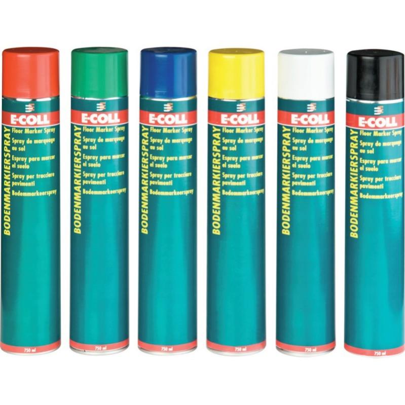 Spray de marquage au sol 750ml jaune E-COLL (Par 6) | Leroy Merlin