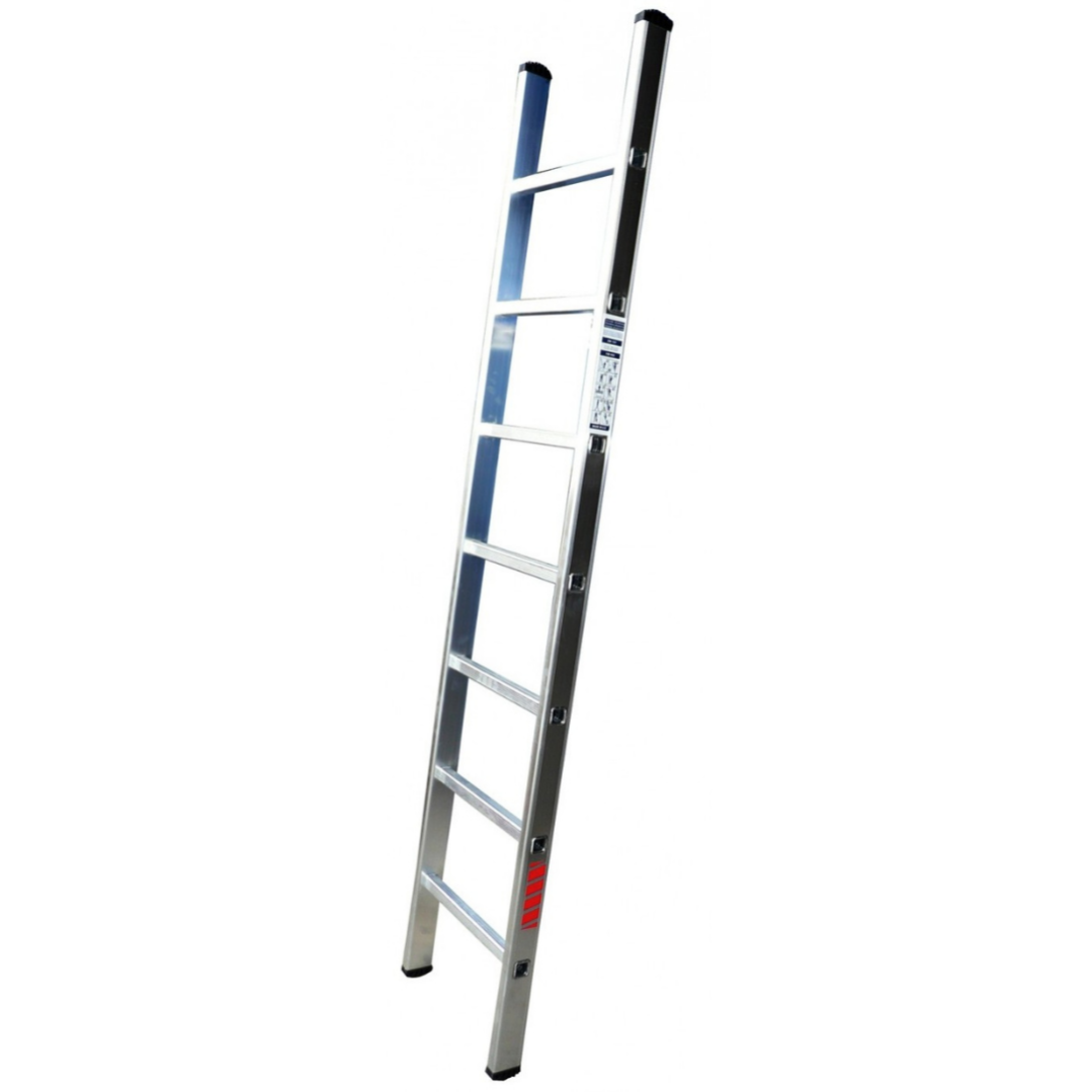 Escalera simple profesional de aluminio multiusos -7 Peldaños 200cm ...