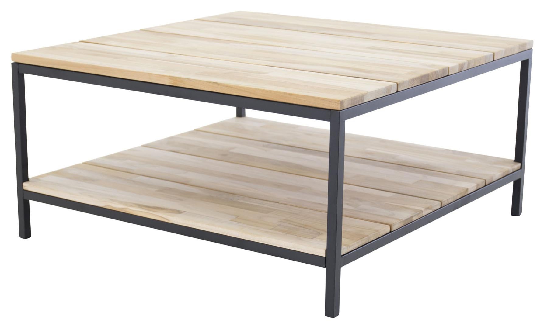 Cirebon Table basse avec plateau 80x80 cm, finition bois de teck ...