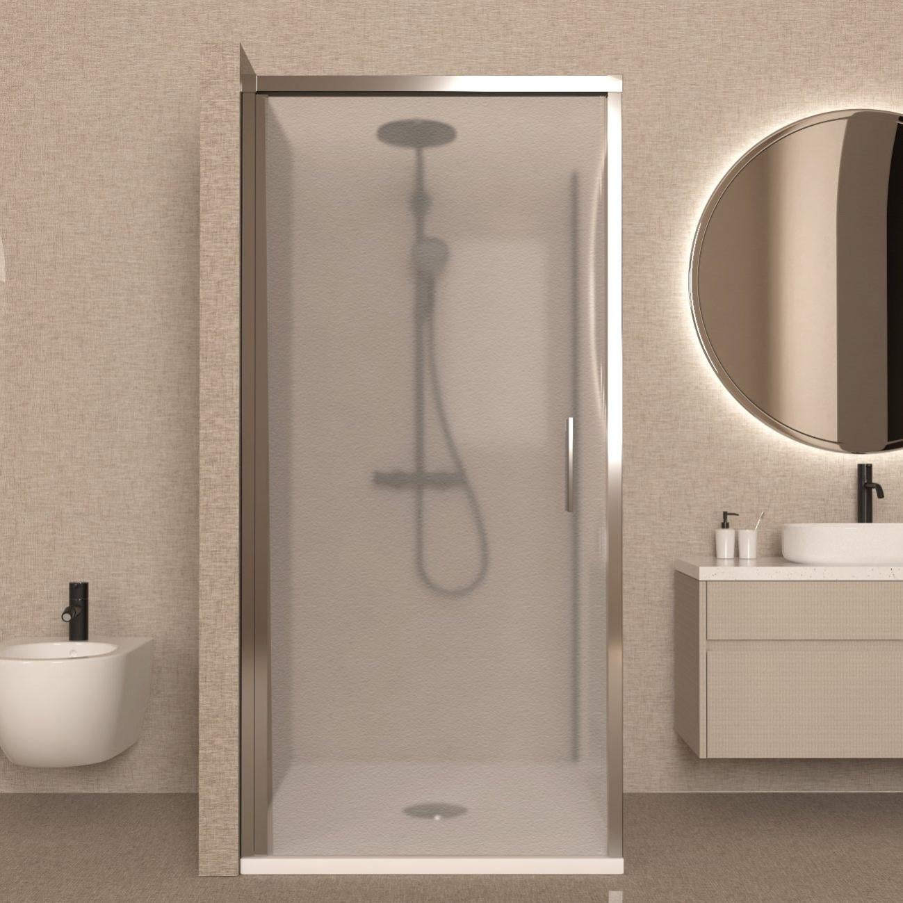 Box Doccia 70x100 cm Battente Vetro Martellato - Spazio | Leroy Merlin