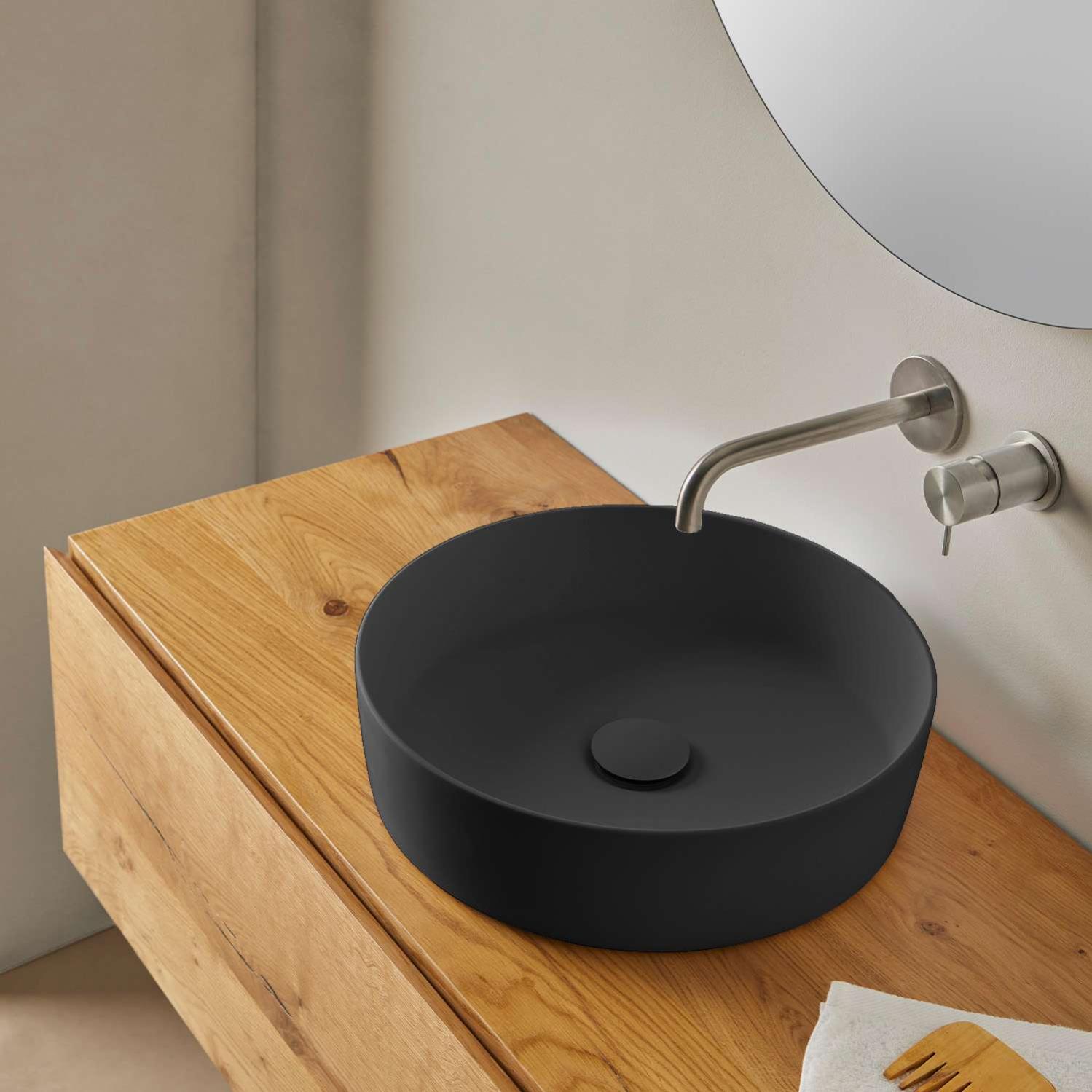 Lavabo da appoggio, Rotonda Ø39*H10,5cm, lavabo bagno RESIGRES Badia ...