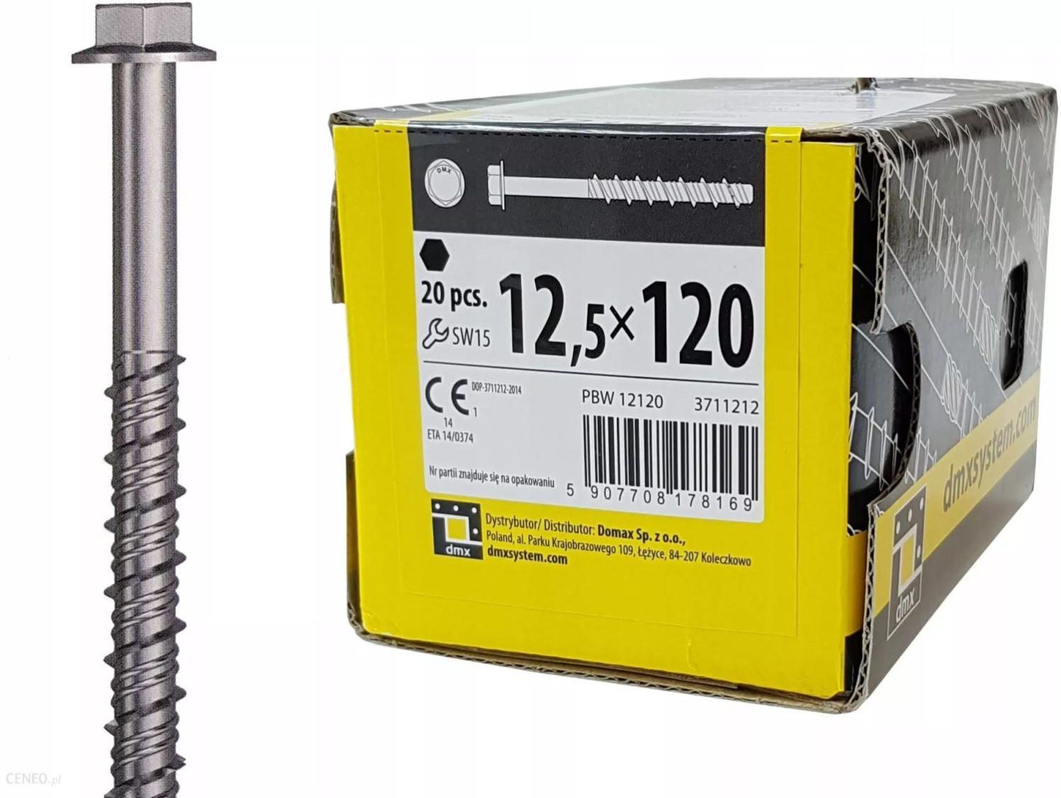 Boîte de 20 vis d'ancrage béton 12,5 x 120 | Leroy Merlin