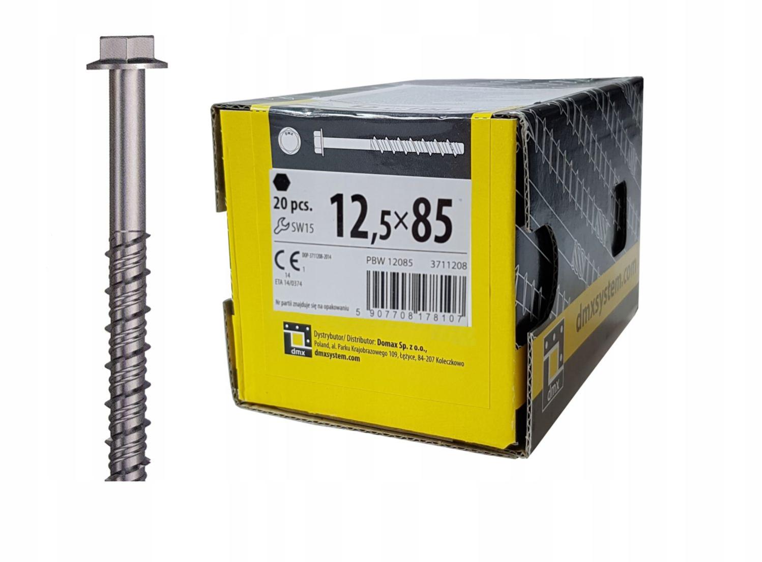 Boîte de 20 vis d'ancrage béton 12,5 x 85 | Leroy Merlin