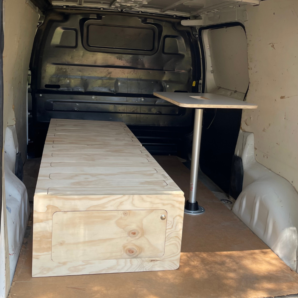 Kit camper Montgó con cama extensible, en madera contrachapada de pino ...