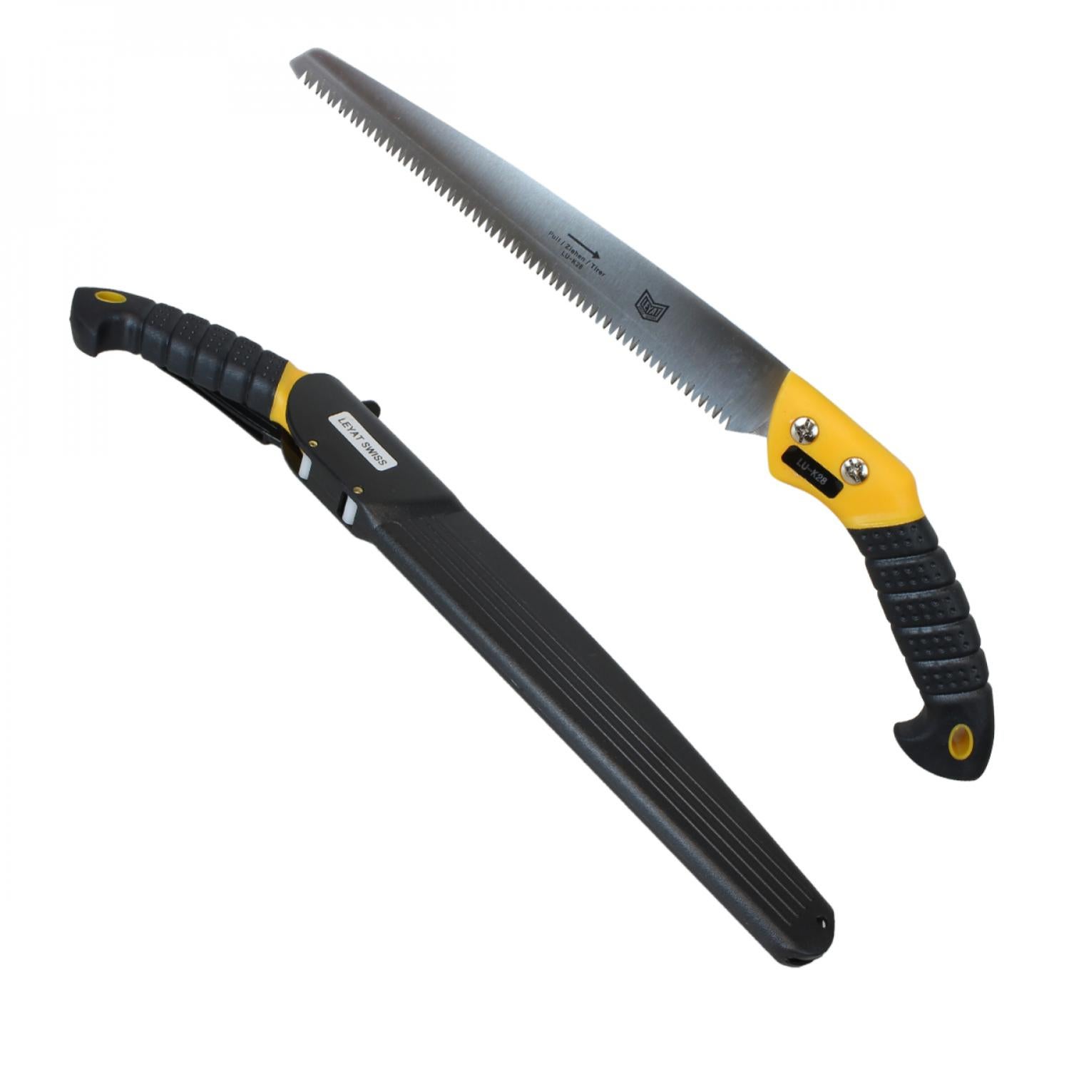 Scie à main multi usage à coupe tirante - Lame 28 cm - Jaune et noire ...