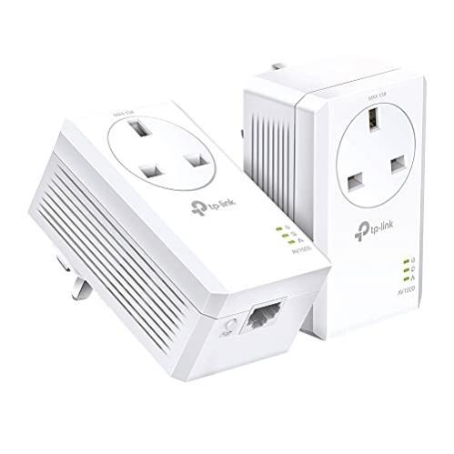 TP-LINK TL-PA7017P KIT POWERLINE AV1000 ADAPTER GIGABIT RJ45 INTEGR. EL ...