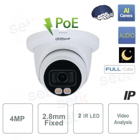 Eyeball Ip Ai Full-Color 4 Mp 2.8 Mm Led Mic Dahua Ipc-Hdw5449Tm-Se-Led | Leroy Merlin