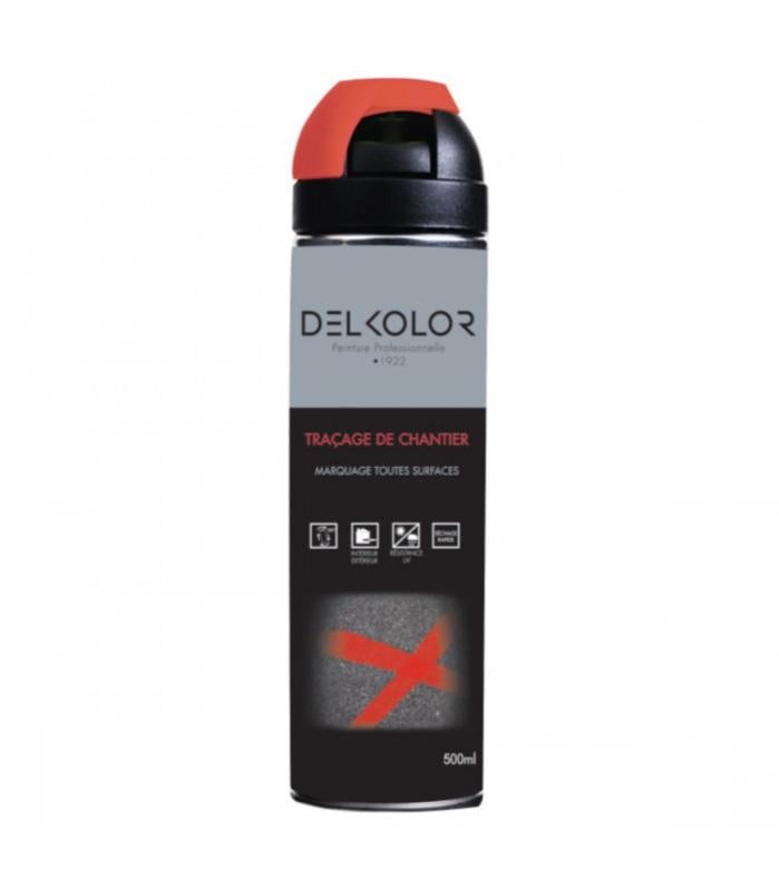 Delkolor Peinture de Traçage et Marquage au sol en Aérosol - 500ml (RAL ...