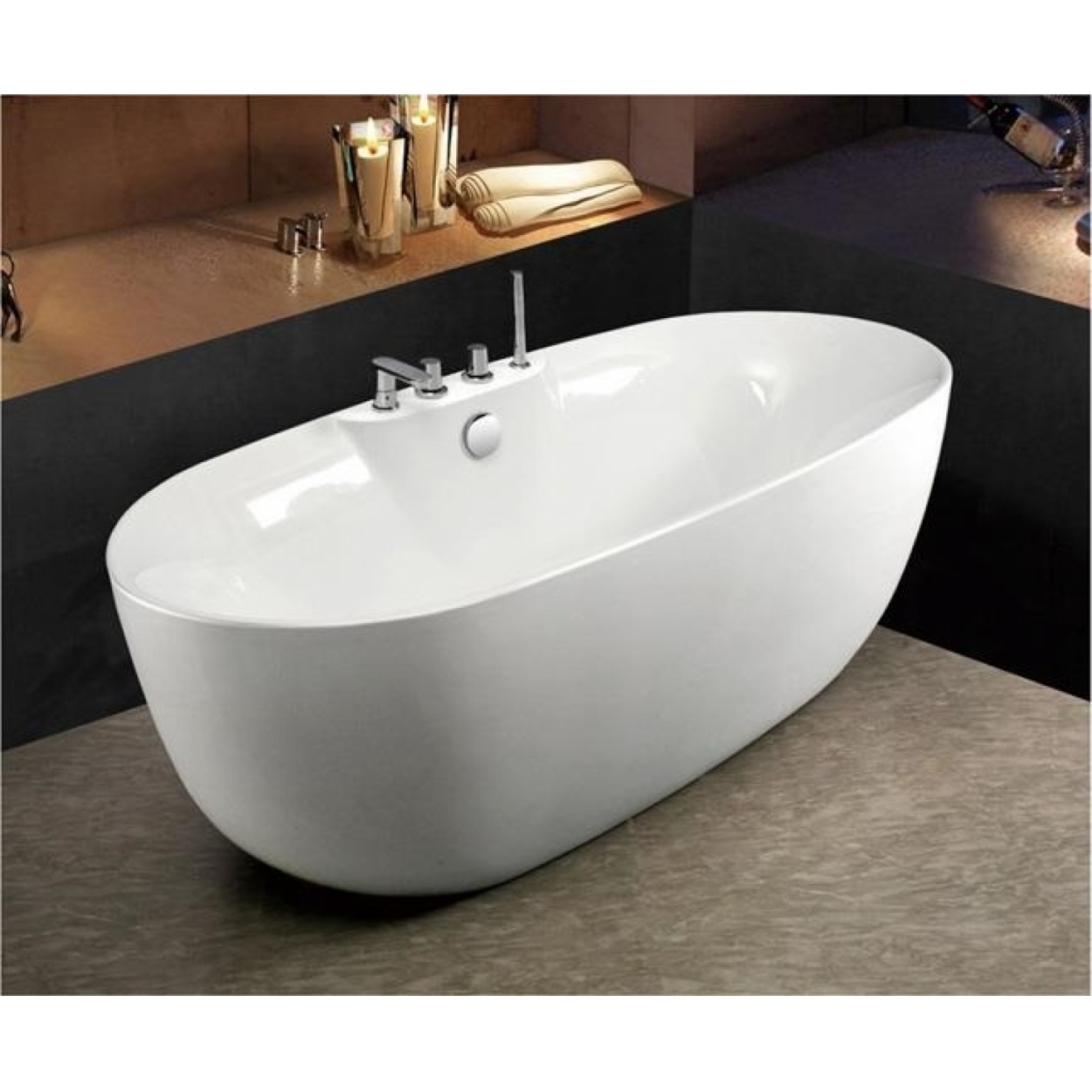 Baignoire îlot MAUI 170x80 cm avec Robinetterie | Leroy Merlin