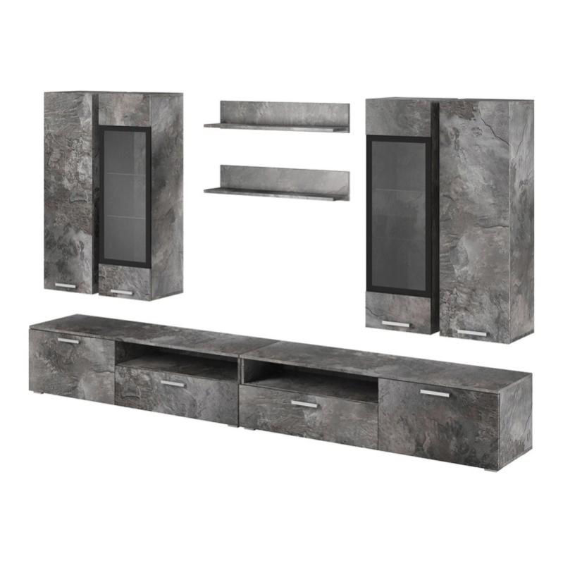 Composition XL de 8 meubles design pour salon effet ardoise collection ...